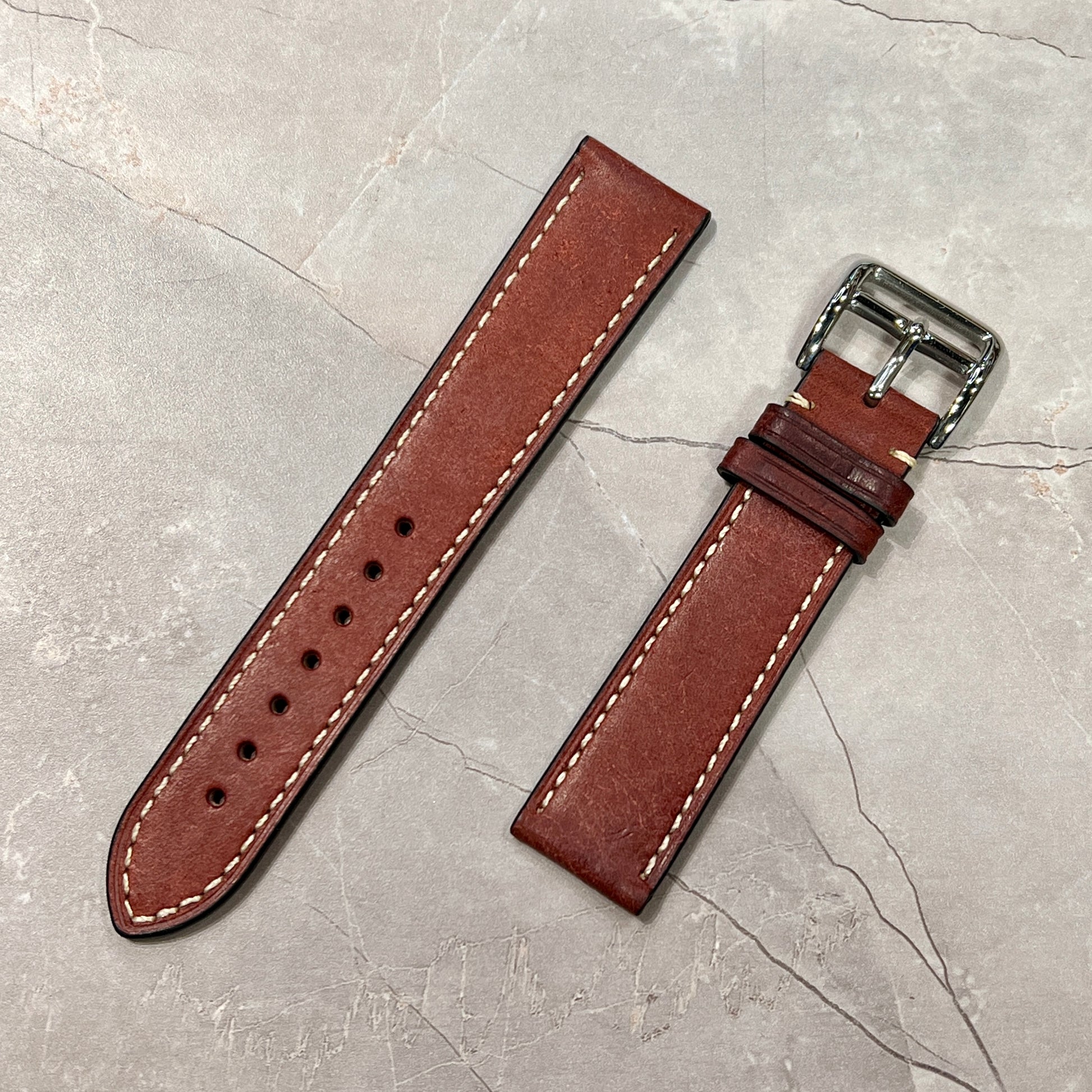 52X - Calf leather strap Chestnut brown – Mainly Files Limited